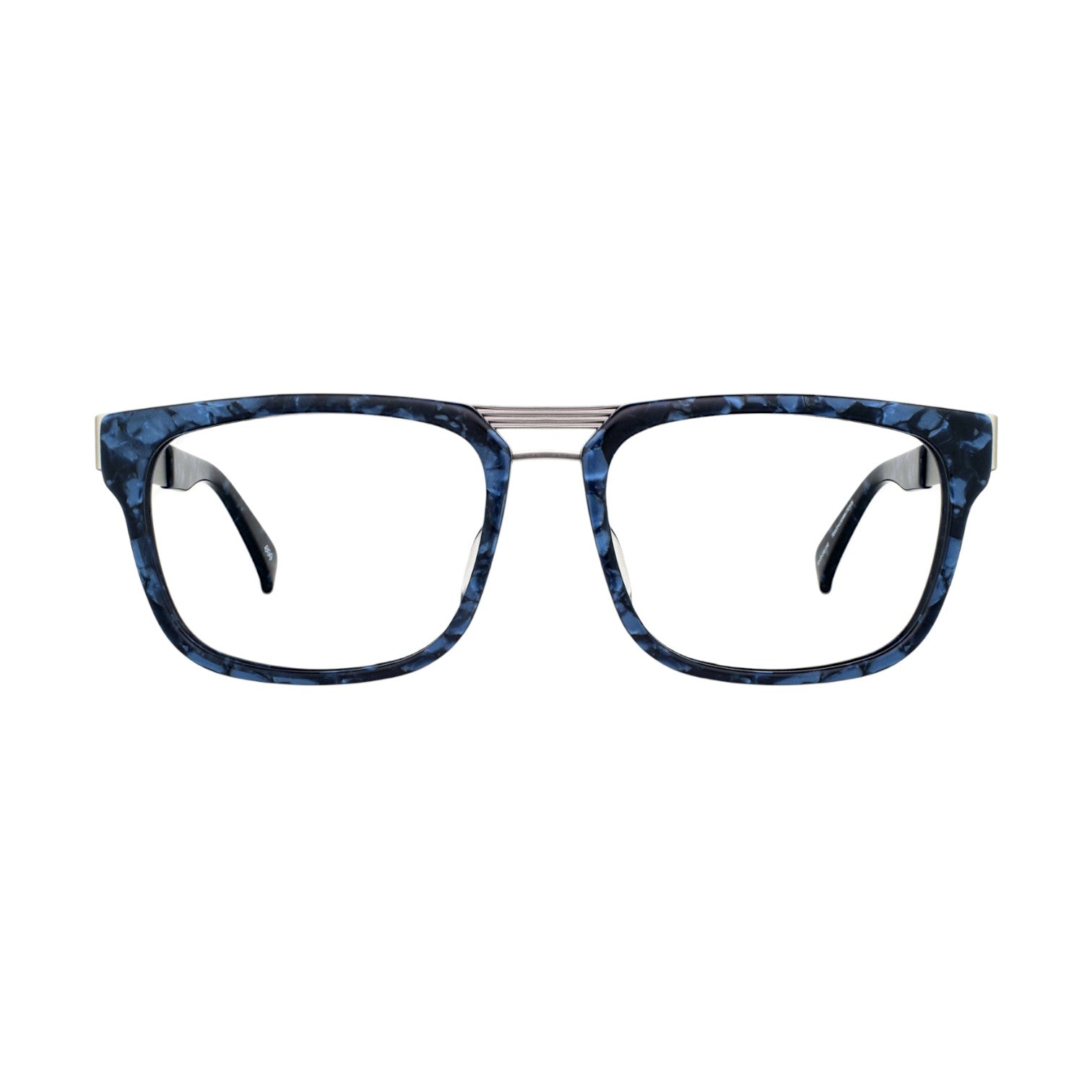 EGG Rectangle Blue Multicolour Eyeglasses- Glassmith.pk